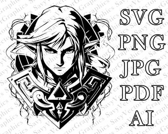 Pensive Link SVG, Zelda Link SVG, Link, Tears of the Kingdom, Cut File ...