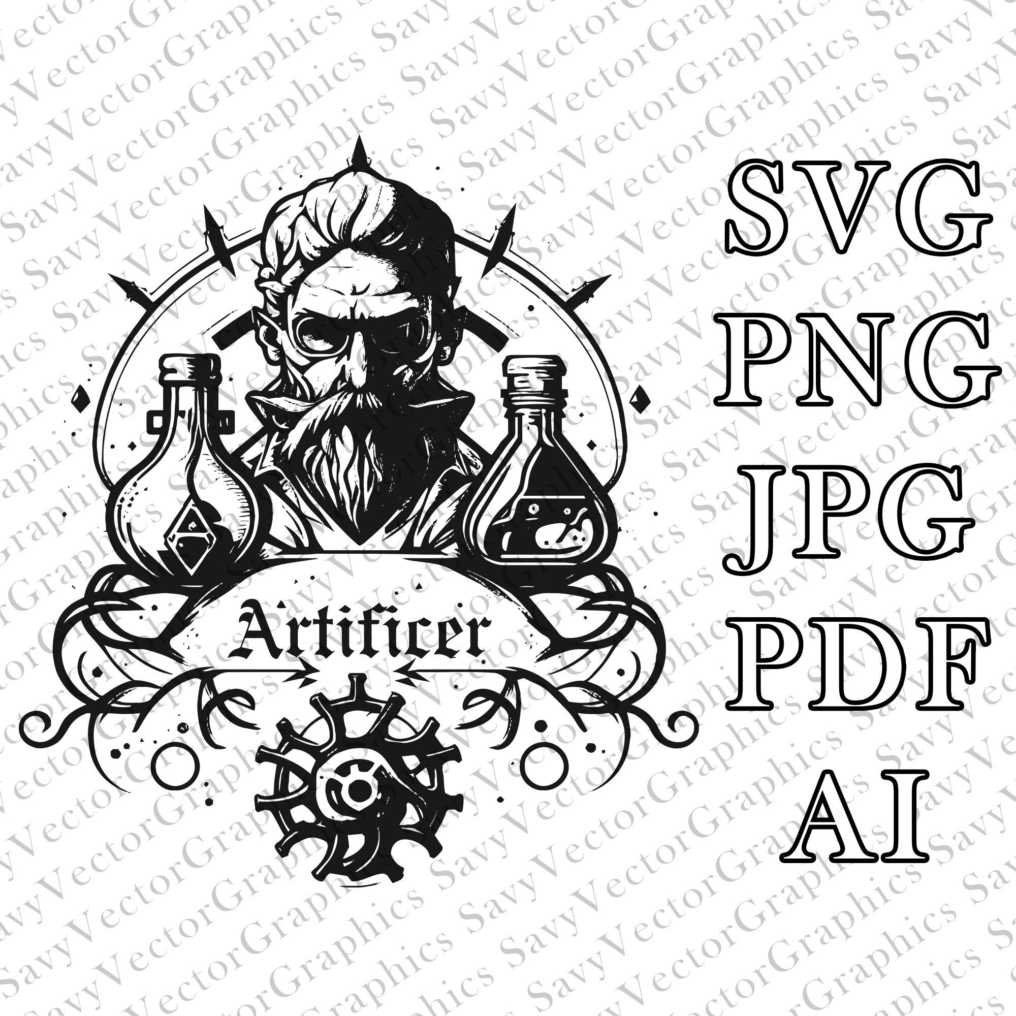 Artificer SVG, D&D, Fantasy, Cut File Cricut, Decal, Laser, Dungeons ...