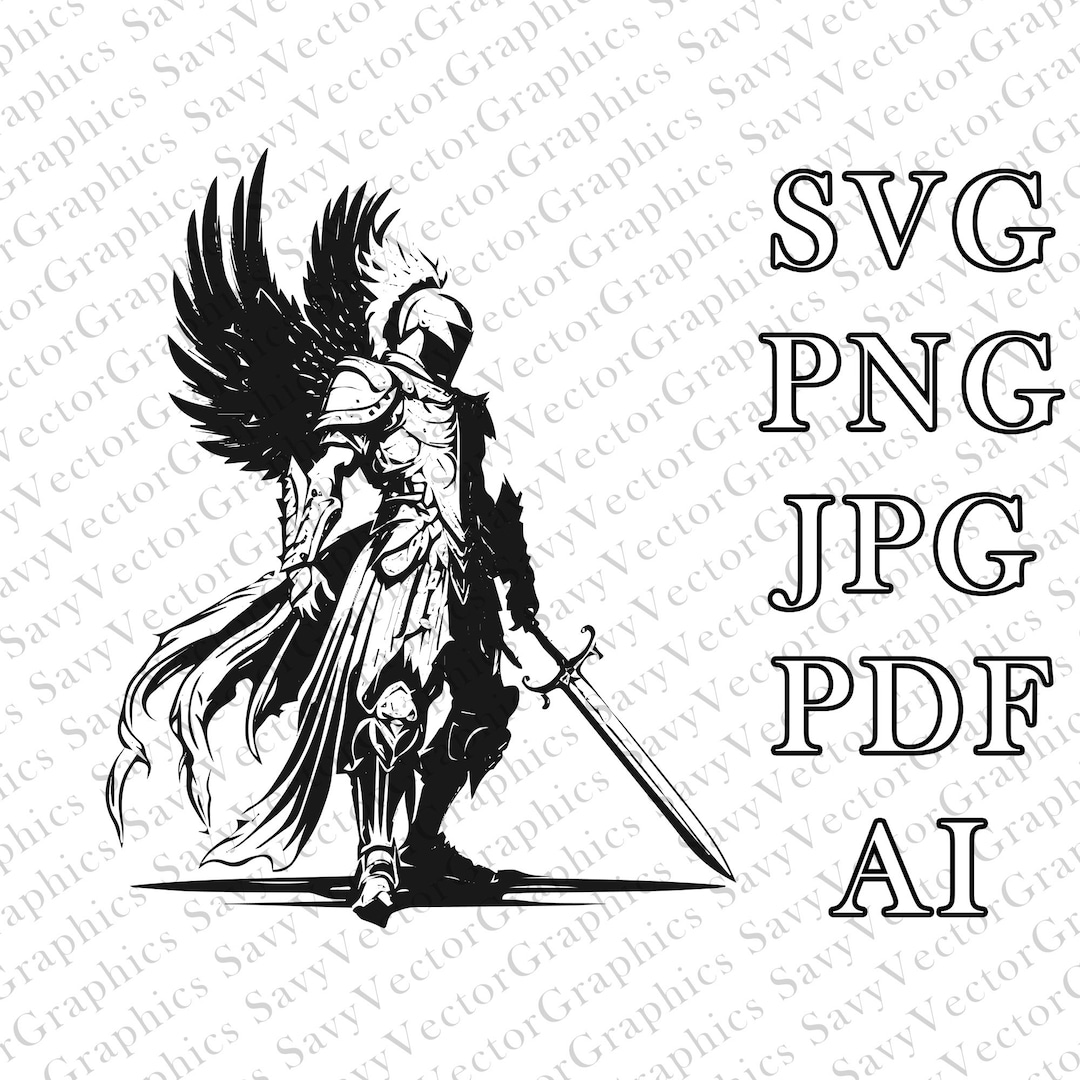 Warrior Angel, Warrior Angel SVG, Angel, Angel SVG, Warrior, Warrior ...