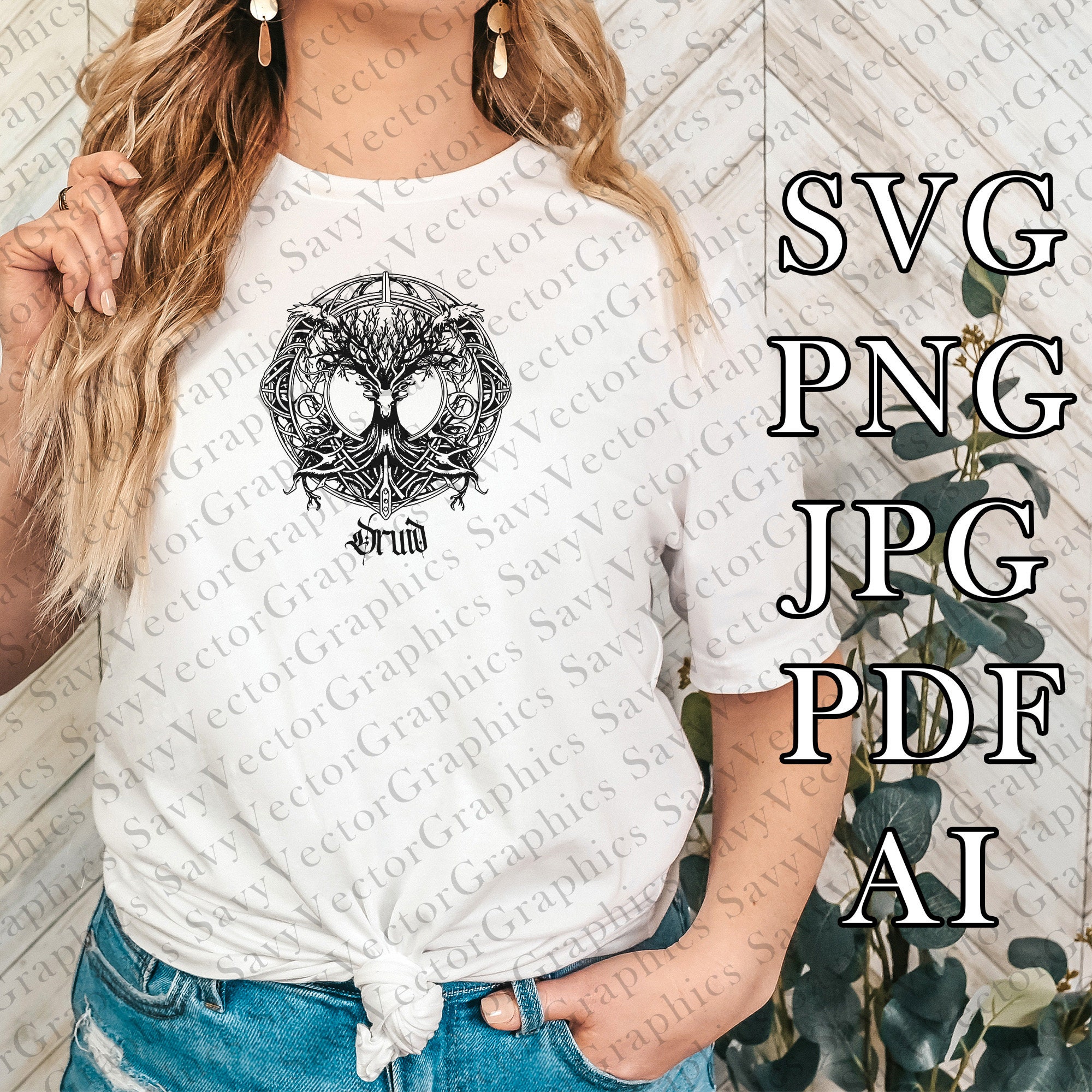 Druid Emblem SVG D&D Fantasy Cut File Cricut Xtool Laser - Etsy