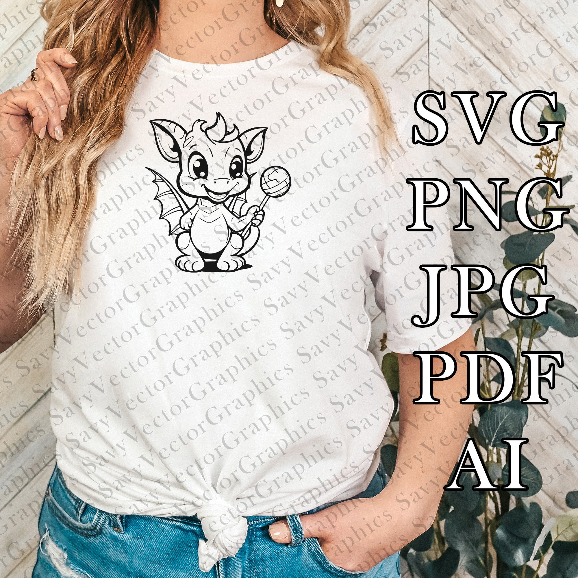 Food Dragon Lollipop SVG Cute Dragon SVG Fantasy Cut File - Etsy