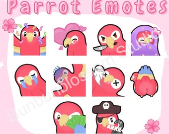 Chibi Blue Parrot Emote Collection Twitch & Discord Channel Points ...