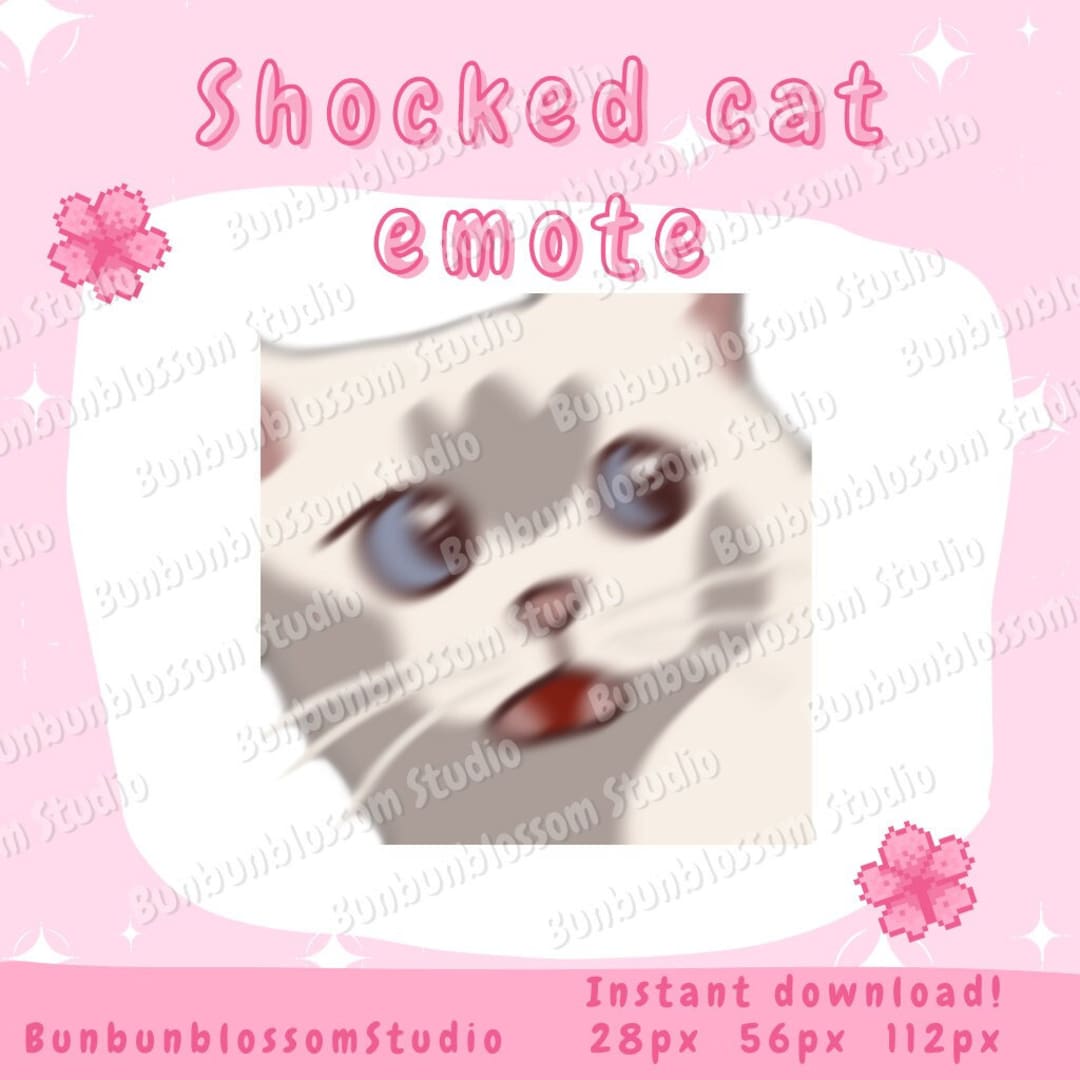 Kawaii Cute Twitch Discord Streamer Cat Meme Emote - Etsy