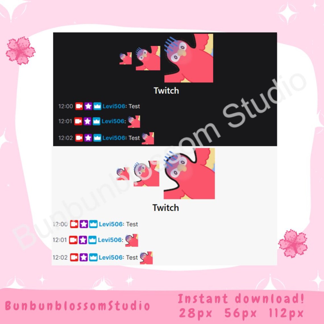 Kawaii Cute Twitch Discord Streamer Parrot Despair Emote - Etsy