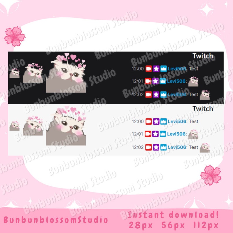 Kawaii Cute Twitch Discord Streamer Cat Bundle Emotes - Etsy