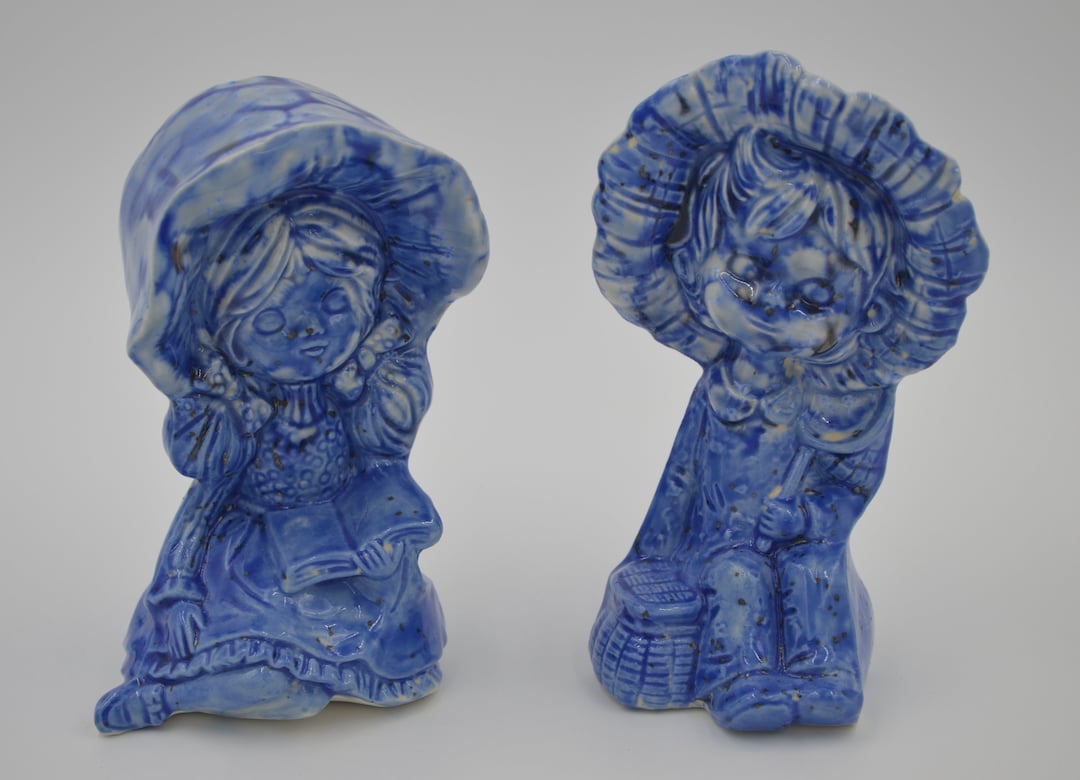 Country Boy & Girl Porcelain Figurines - Etsy