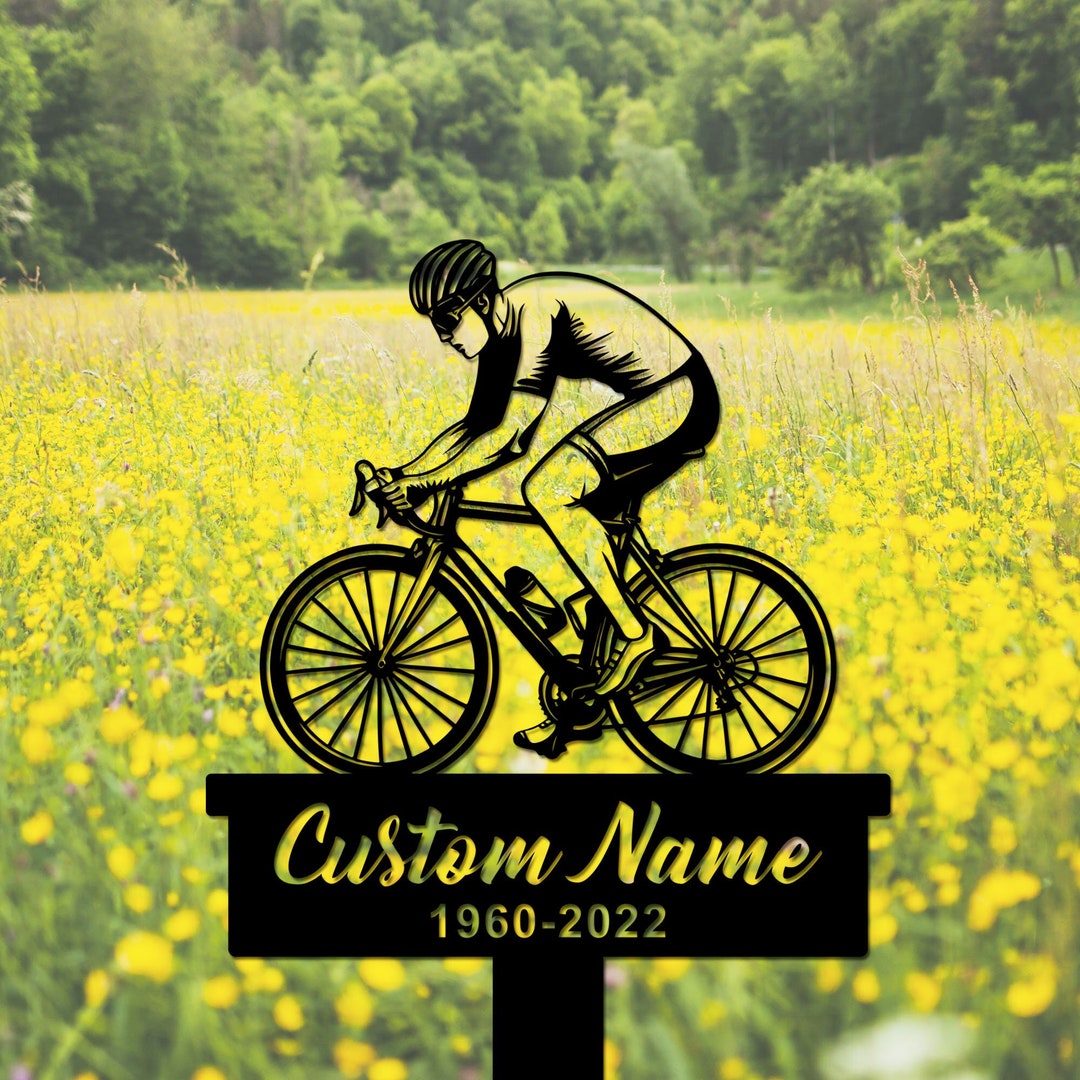 Custom Bicycle Memorial Sign, in Memorial of Cyclist, Biker Loss Sign ...