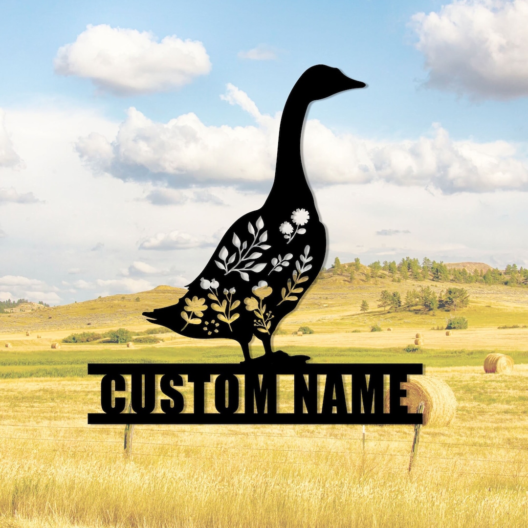 Goose Farm Sign Personalized, Goose Coop Wall Art, Goose Farm Metal ...