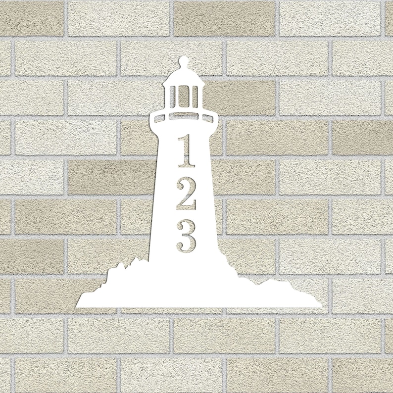 Lighthouse House Number Sign Custom House Number Sign Custom Address ...