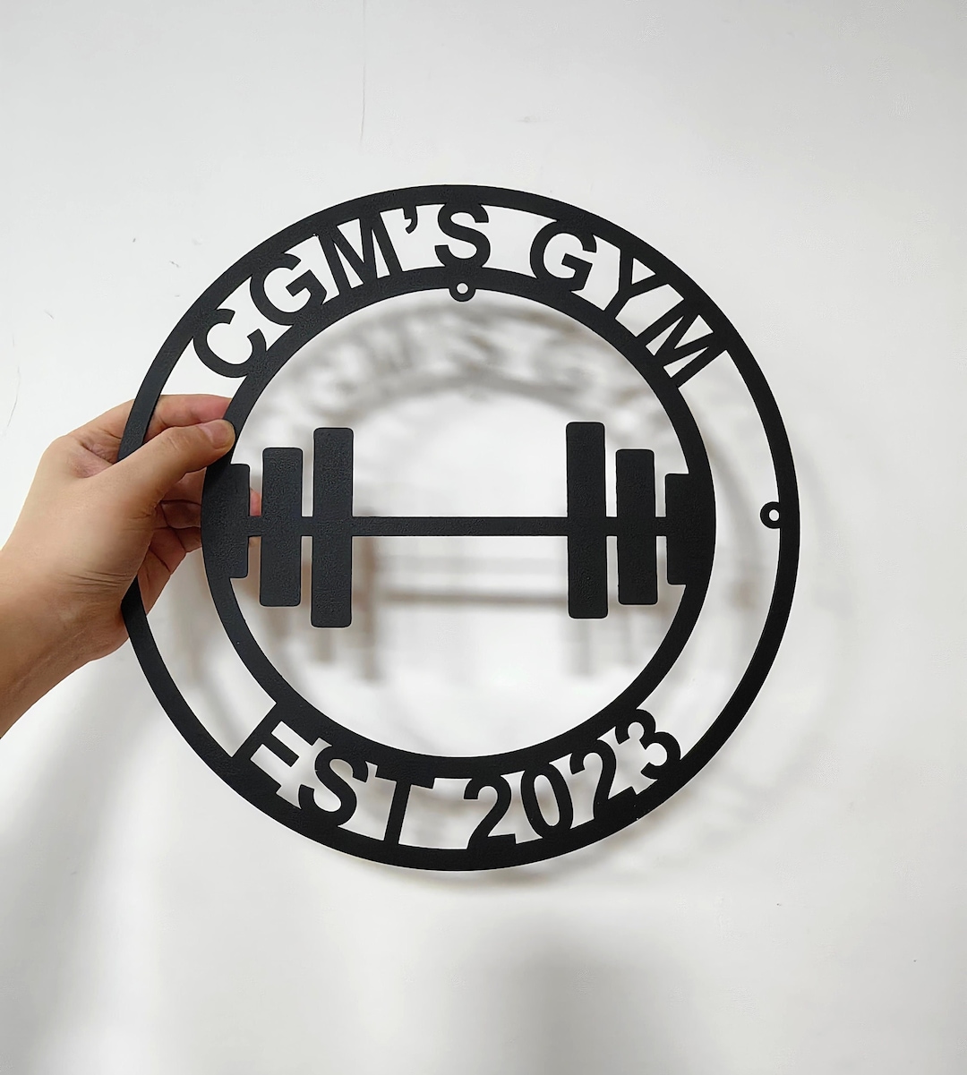 Gym Metal Sign Personalized Powerlifting Sport Metal Wall Art Gym Name ...