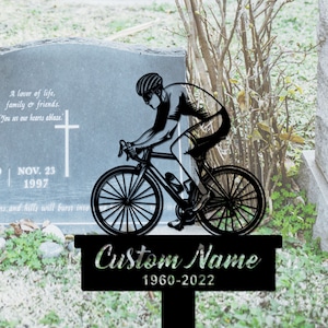 Custom Bicycle Memorial Sign, in Memorial of Cyclist, Biker Loss Sign ...