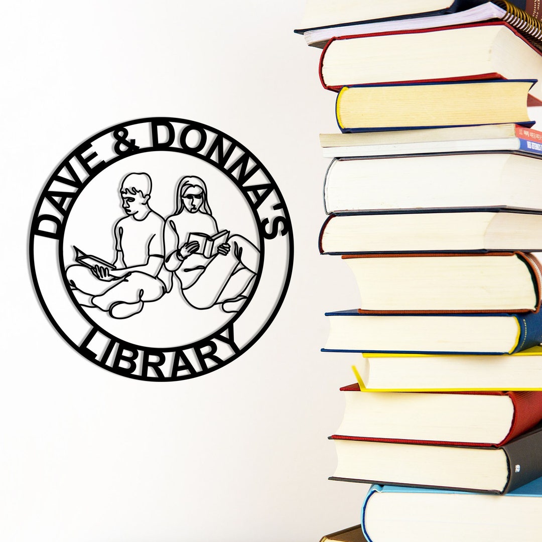 Reading Metal Wall Art, Reading Room Wall Decor, Book Metal Wall Art ...