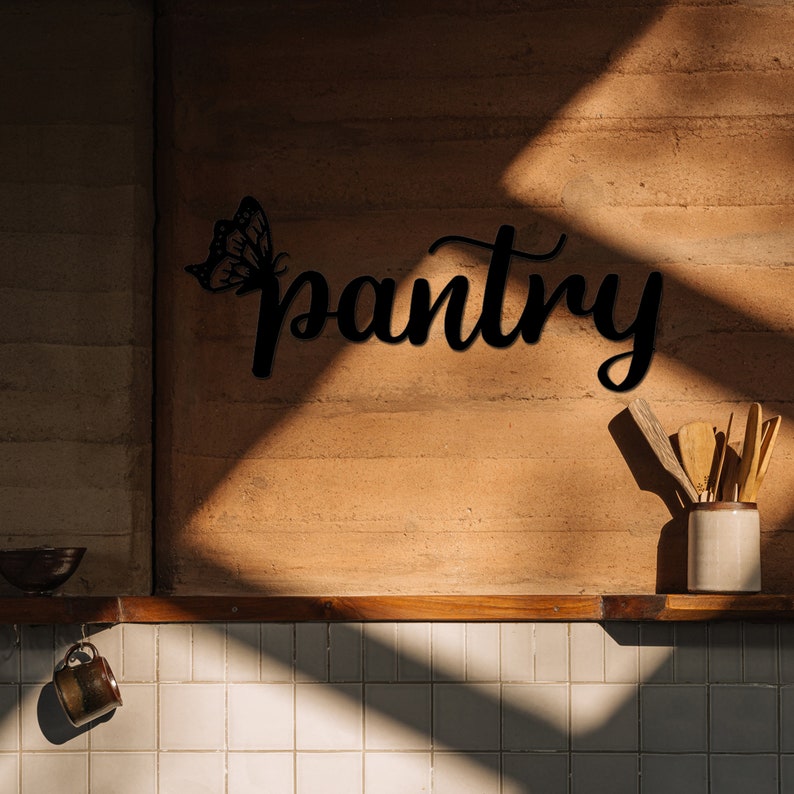 Metal Pantry Sign for Kitchen Personalized Pantry Wall Decor Custom ...