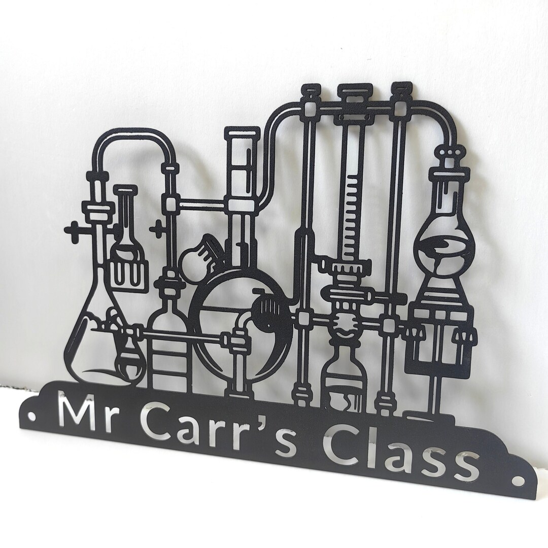 Chemistry Teacher Metal Sign Personalized, Chemist Name Sign, Science ...