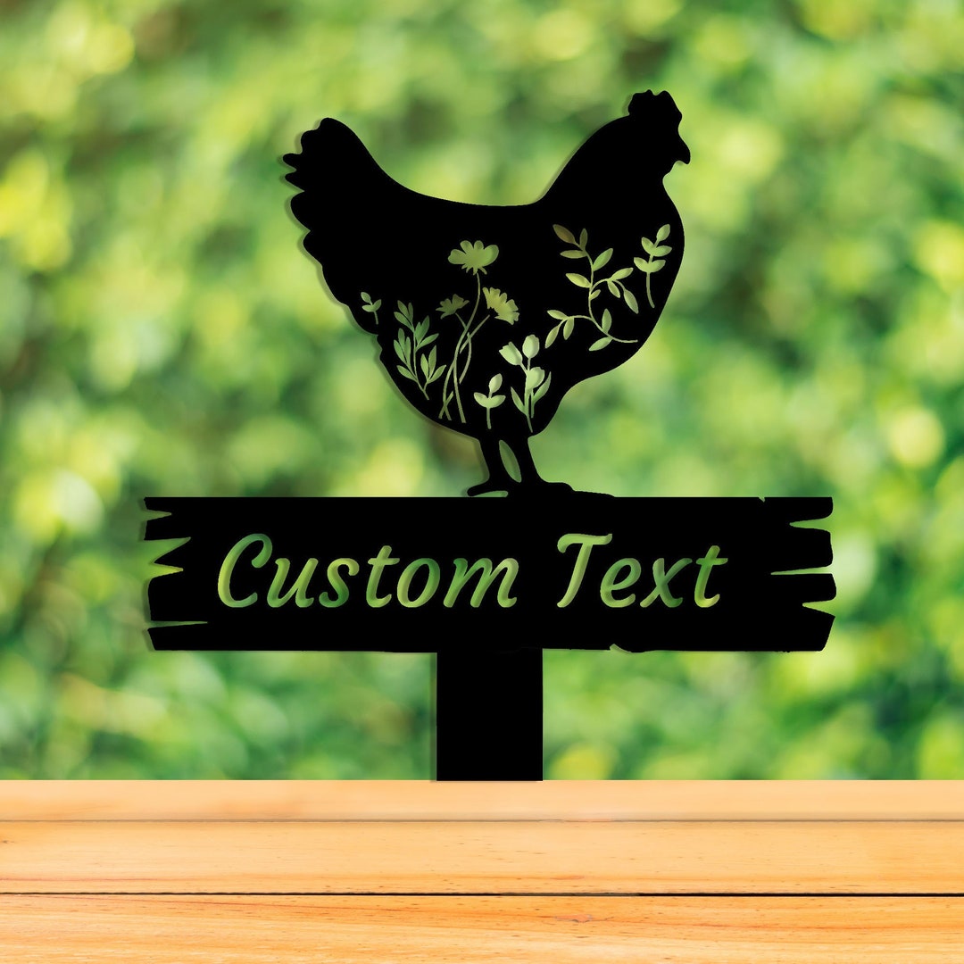 Chicken Coop Stake Personalized, Egg Shack Stake, Hen House Decor ...
