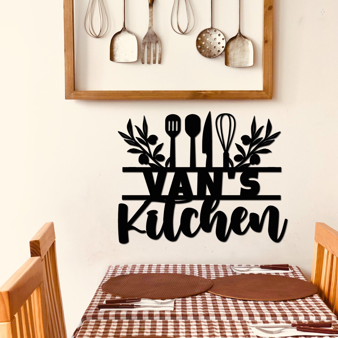 Kitchen Metal Wall Art Personalized Metal Kitchen Signs Kitchen Signs ...