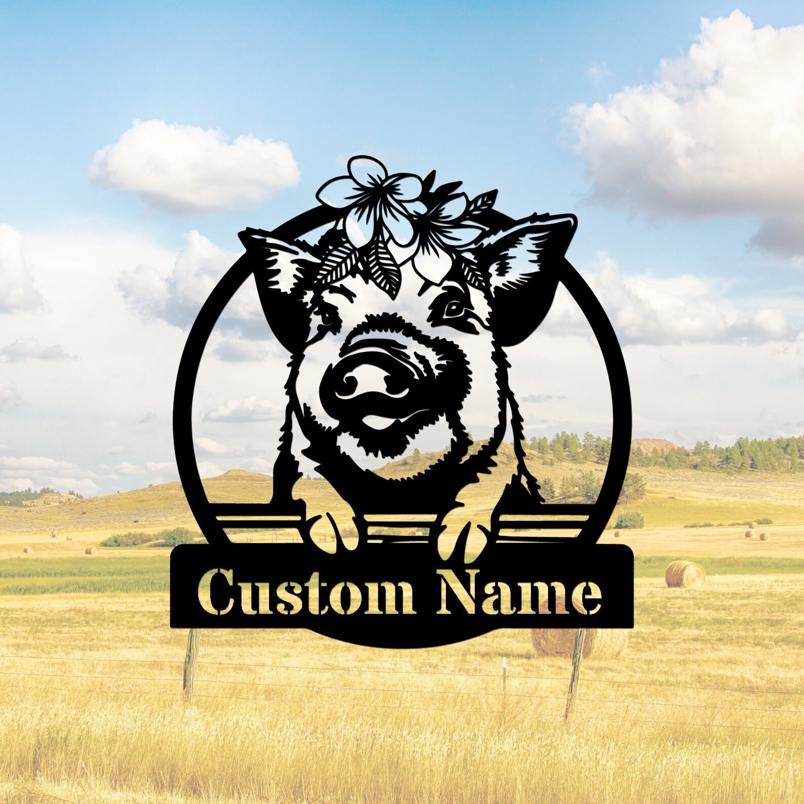 Metal Pig Sign Pig Farm Sign Personalized Pig Metal Wall Art - Etsy Canada