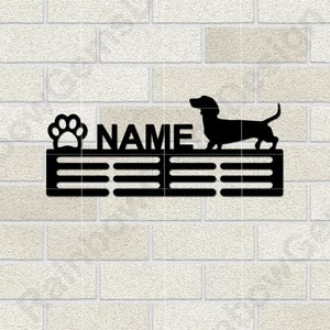 Dog Custom Medal Hanger Medal Holder Dog Show Medal Display Custom Name ...