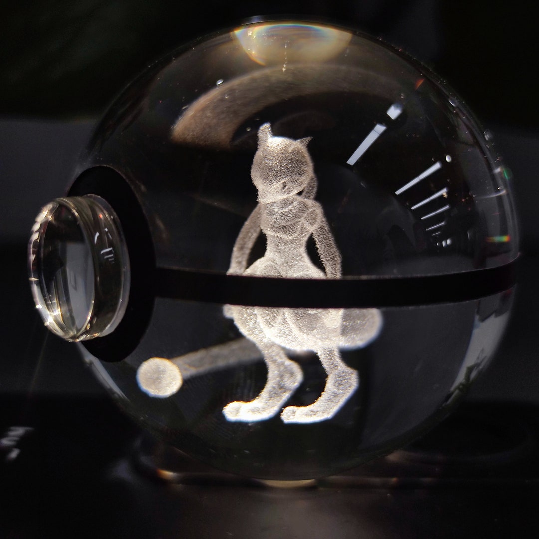 Pokemon Mewtwo Pokeball Custom Crystal Pokéball Collection - Etsy