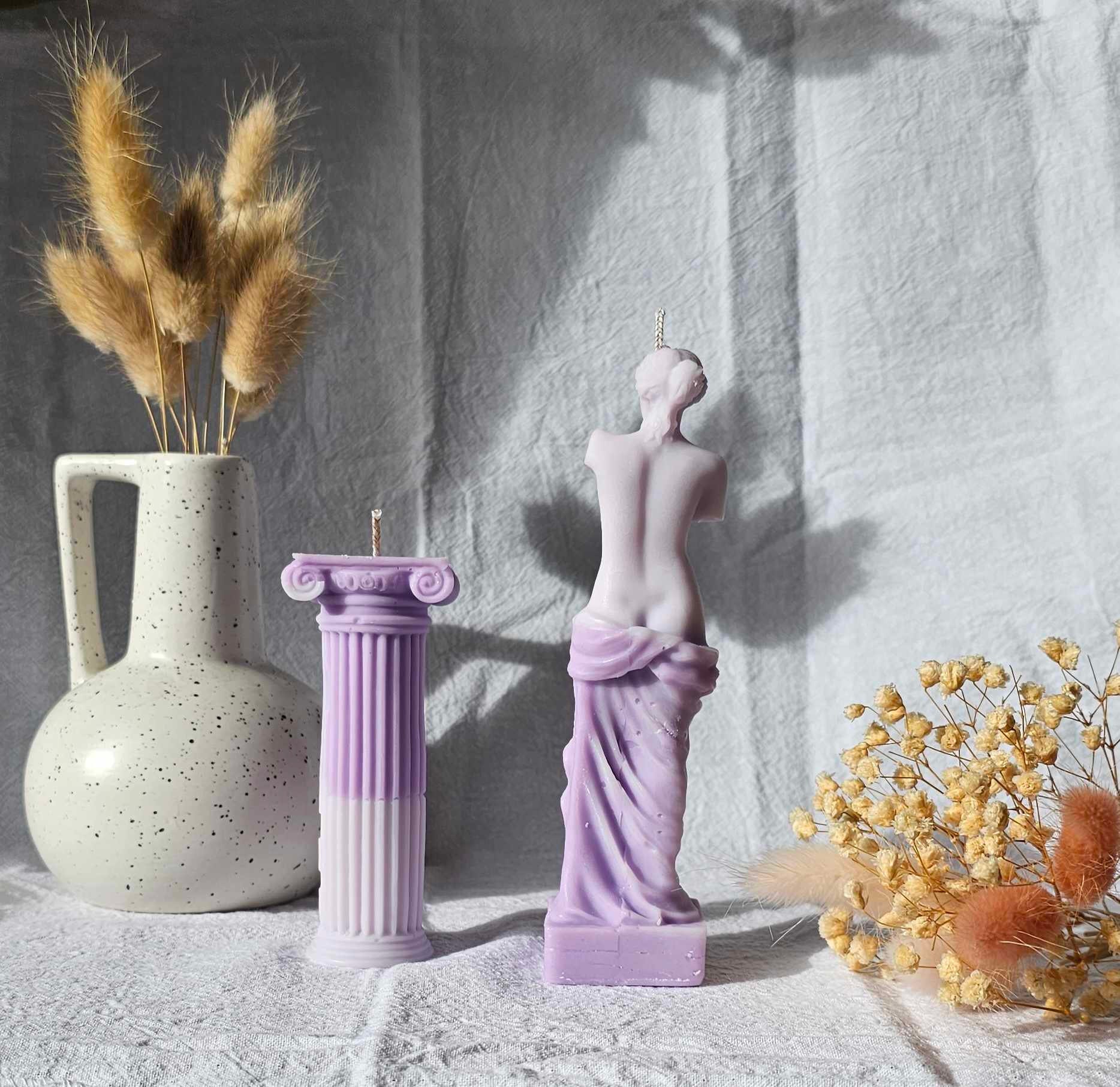 Venus Statue With Classic Greek Column | Candles Gift Set | Pillar ...