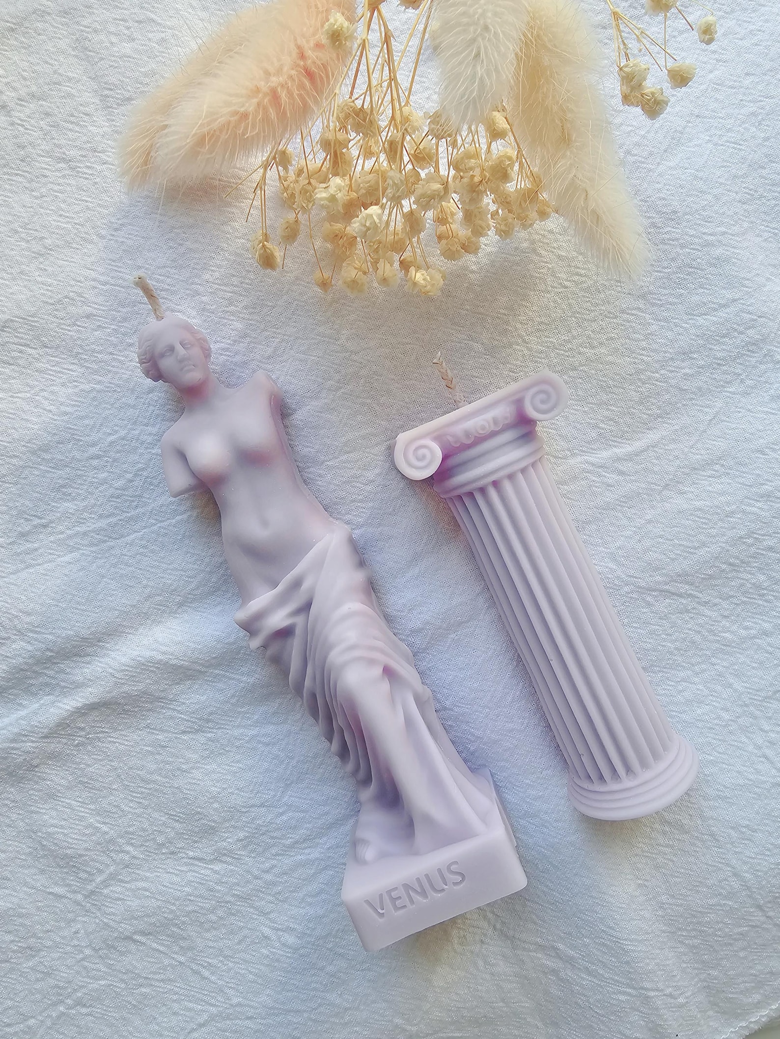Venus Statue With Classic Greek Column | Candles Gift Set | Pillar ...