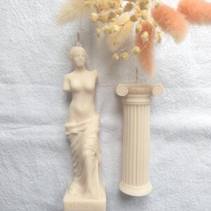 Venus Statue With Classic Greek Column | Candles Gift Set | Pillar ...