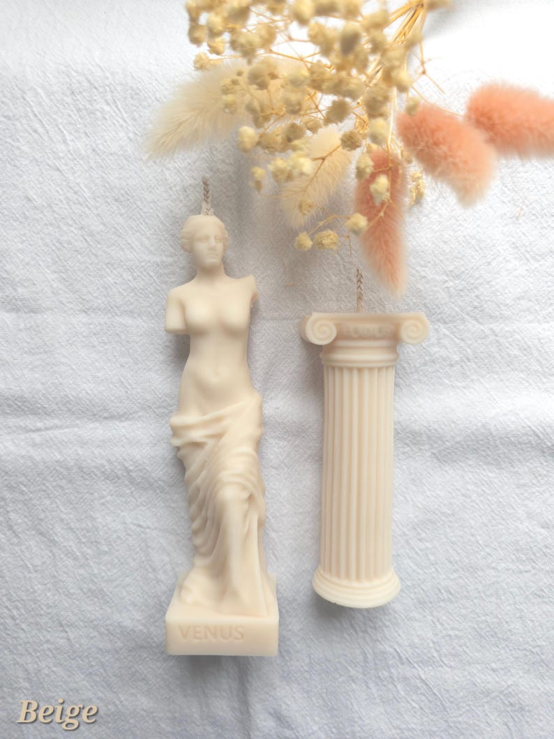 Venus Statue With Classic Greek Column | Candles Gift Set | Pillar ...