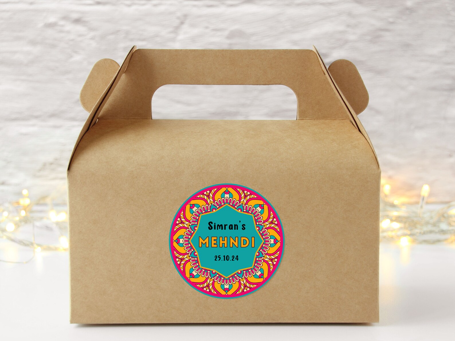Mehndi Favour Sticker Gift Tag Template Editable Template for Mehndi ...