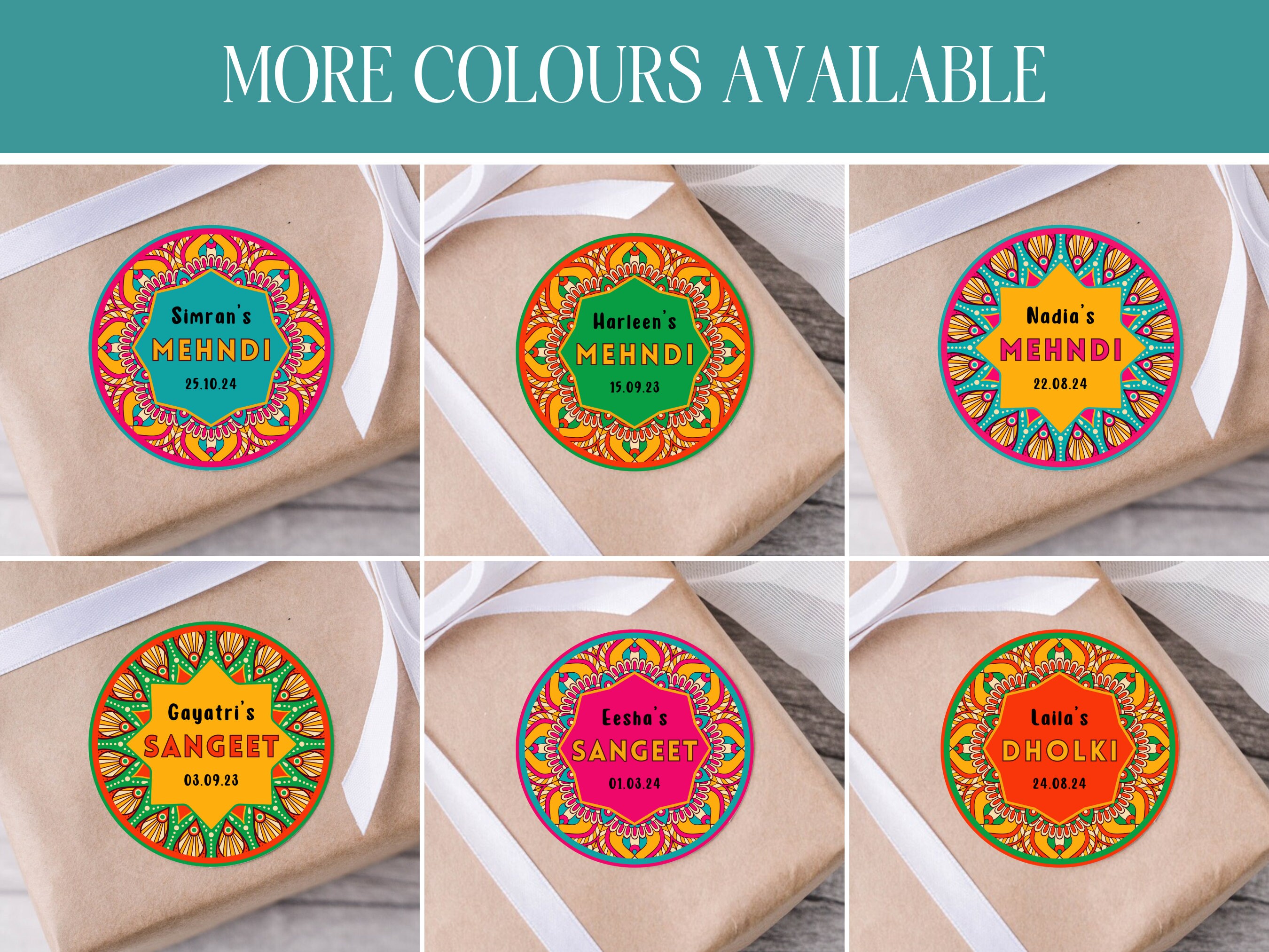 Sangeet Favour Sticker Gift Tag Template Editable Template for Sangeet ...
