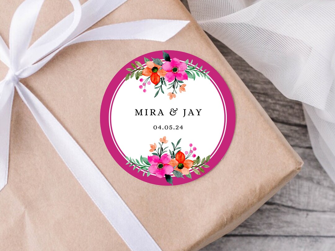 Wedding Favour Sticker & Gift Tag Editable Template Digital Download ...