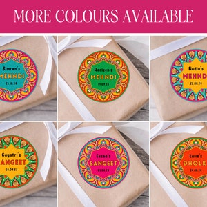 Mehndi Favour Sticker Gift Tag Template Editable Template for Mehndi ...