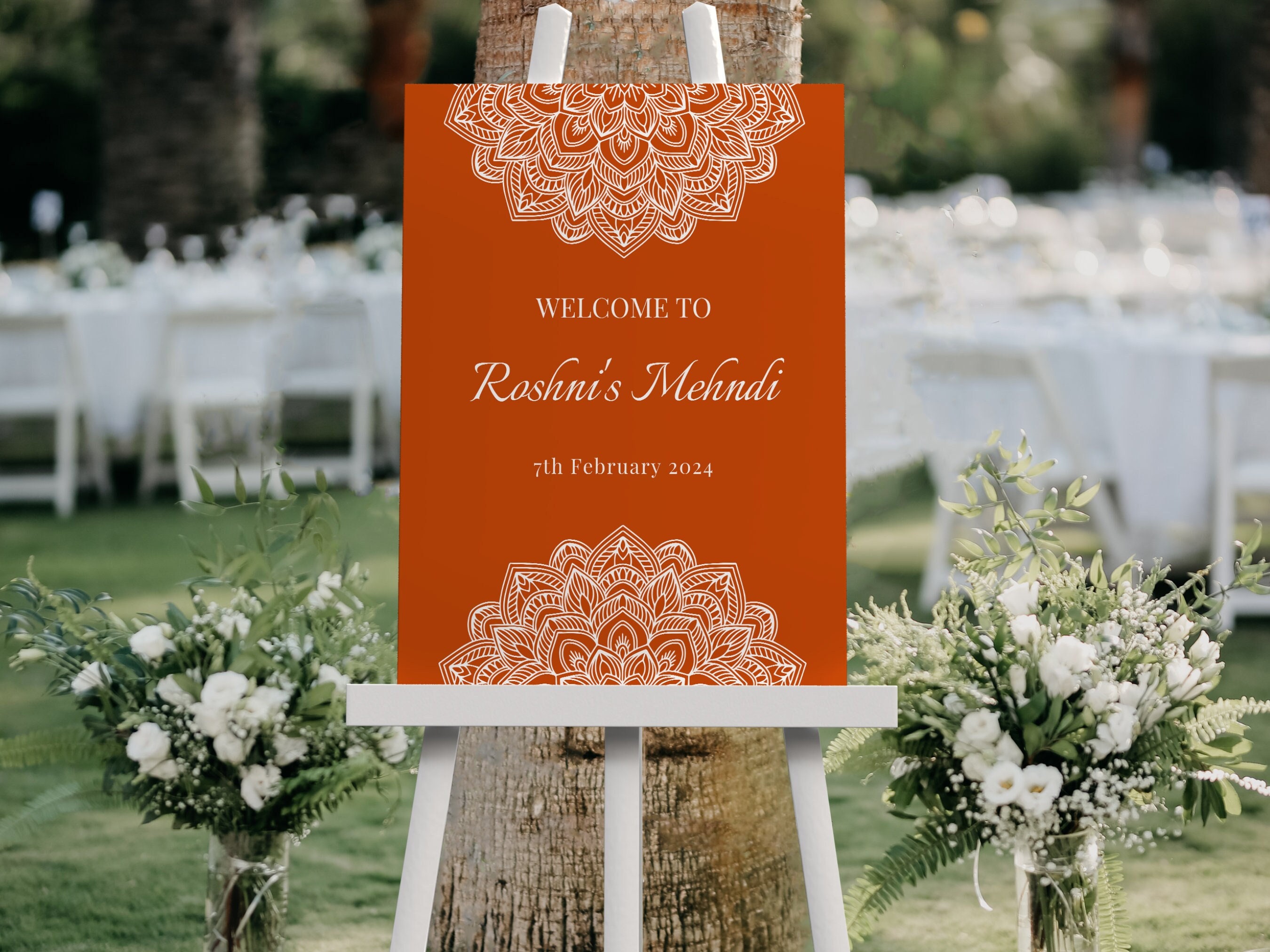 Mehndi Welcome Sign Editable Template Wedding Printable Digital ...