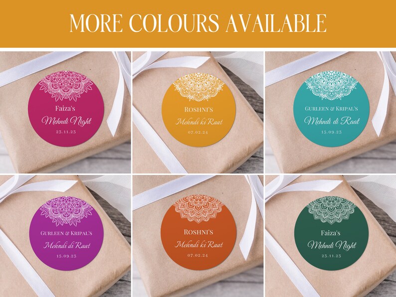 Lace Mandala Round Sticker Template Editable Template for Mehndi Party ...