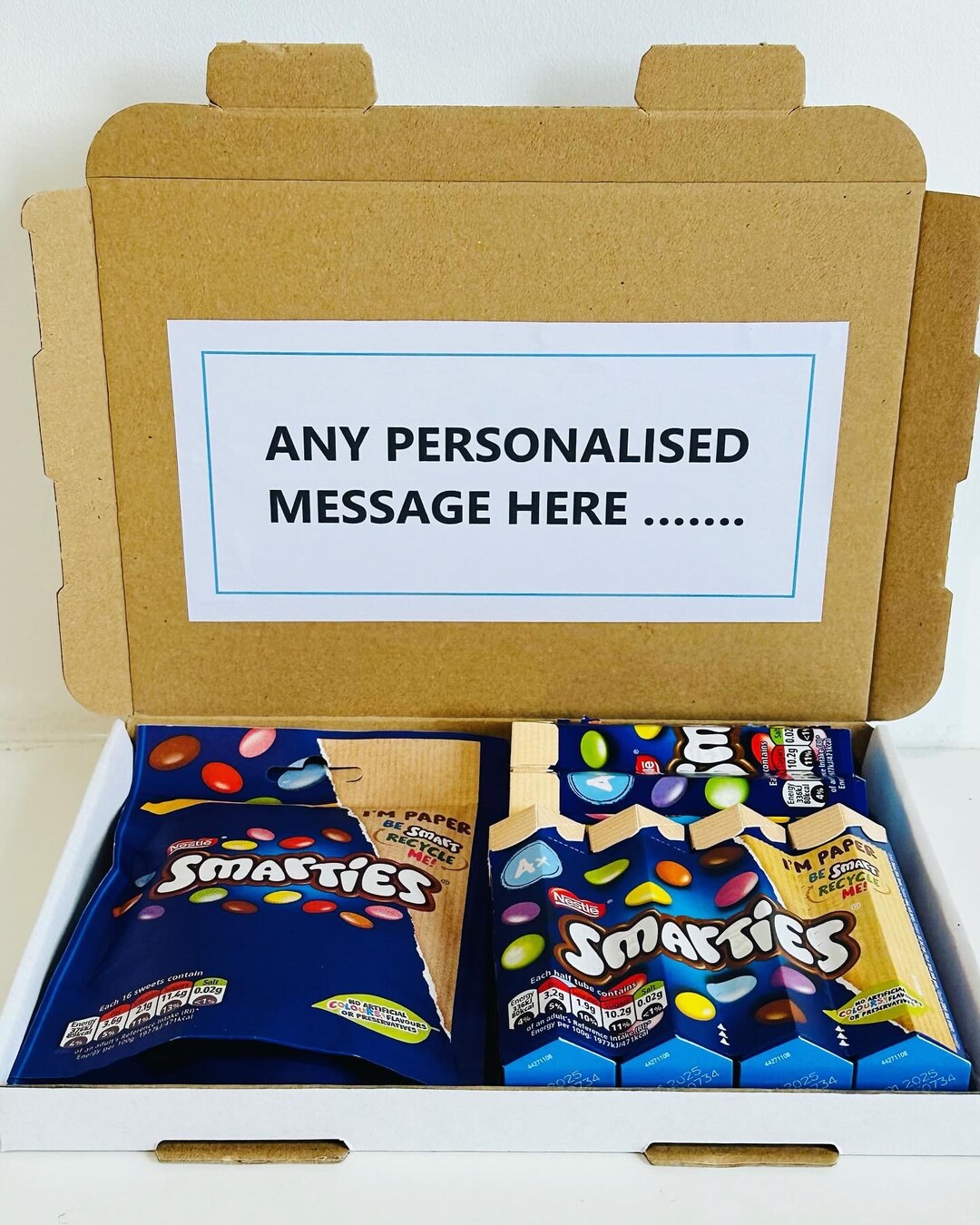 Personalised Smarties Chocolate Box, Smarties, Smarties Hamper ...