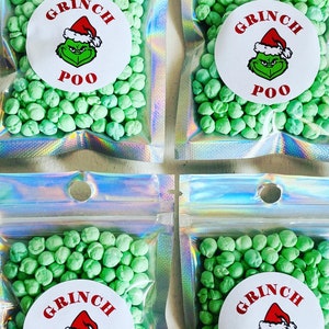 Grinch Poo Sweet Pouches, Grinch Poo, Grinch Sweets, Christmas Eve Box ...