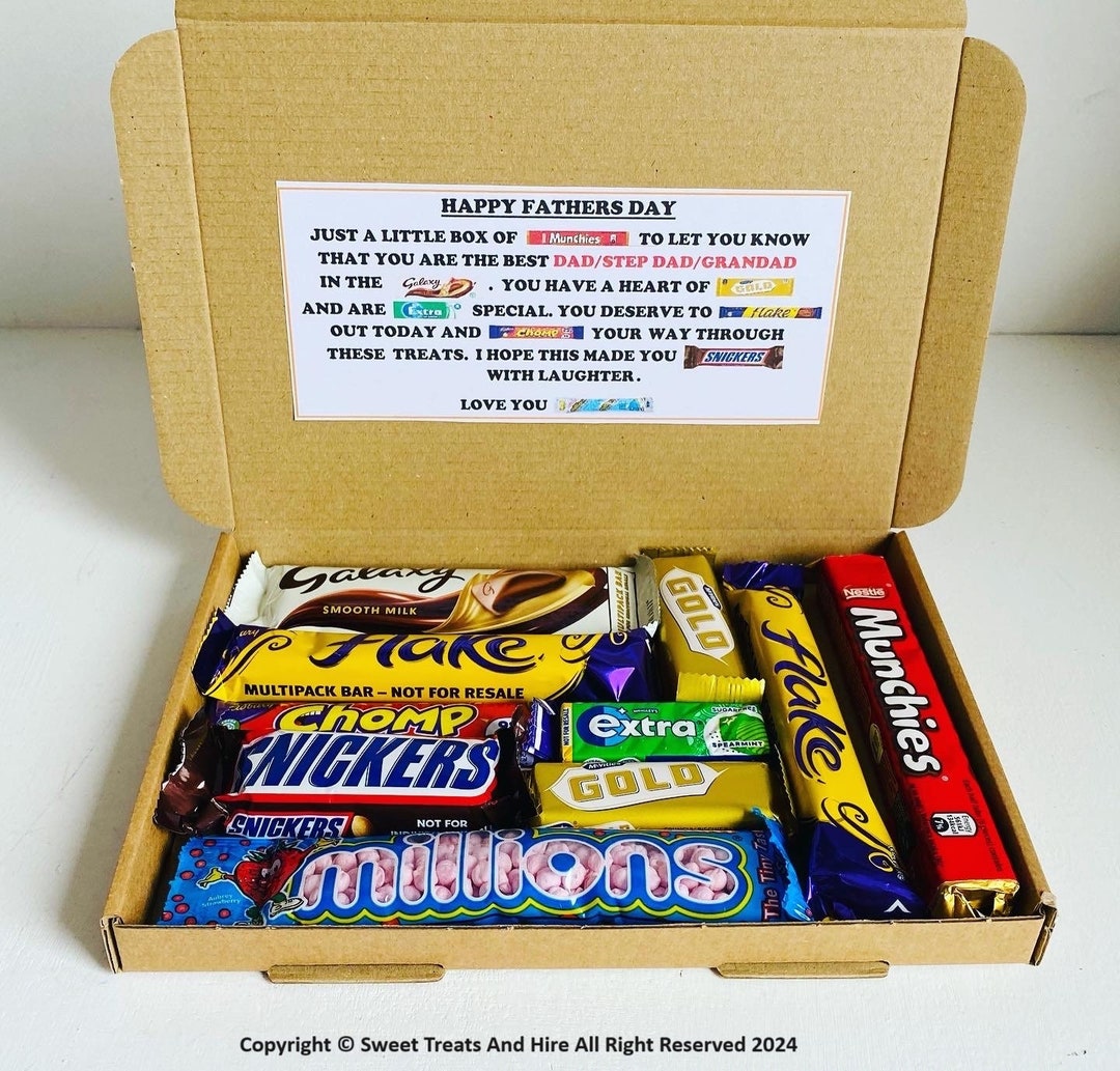 Fathers Day Personalised Chocolate Poem Box, Fathers Day Sweets ...