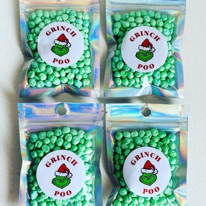 Grinch Poo Sweet Pouches, Grinch Poo, Grinch Sweets, Christmas Eve Box ...