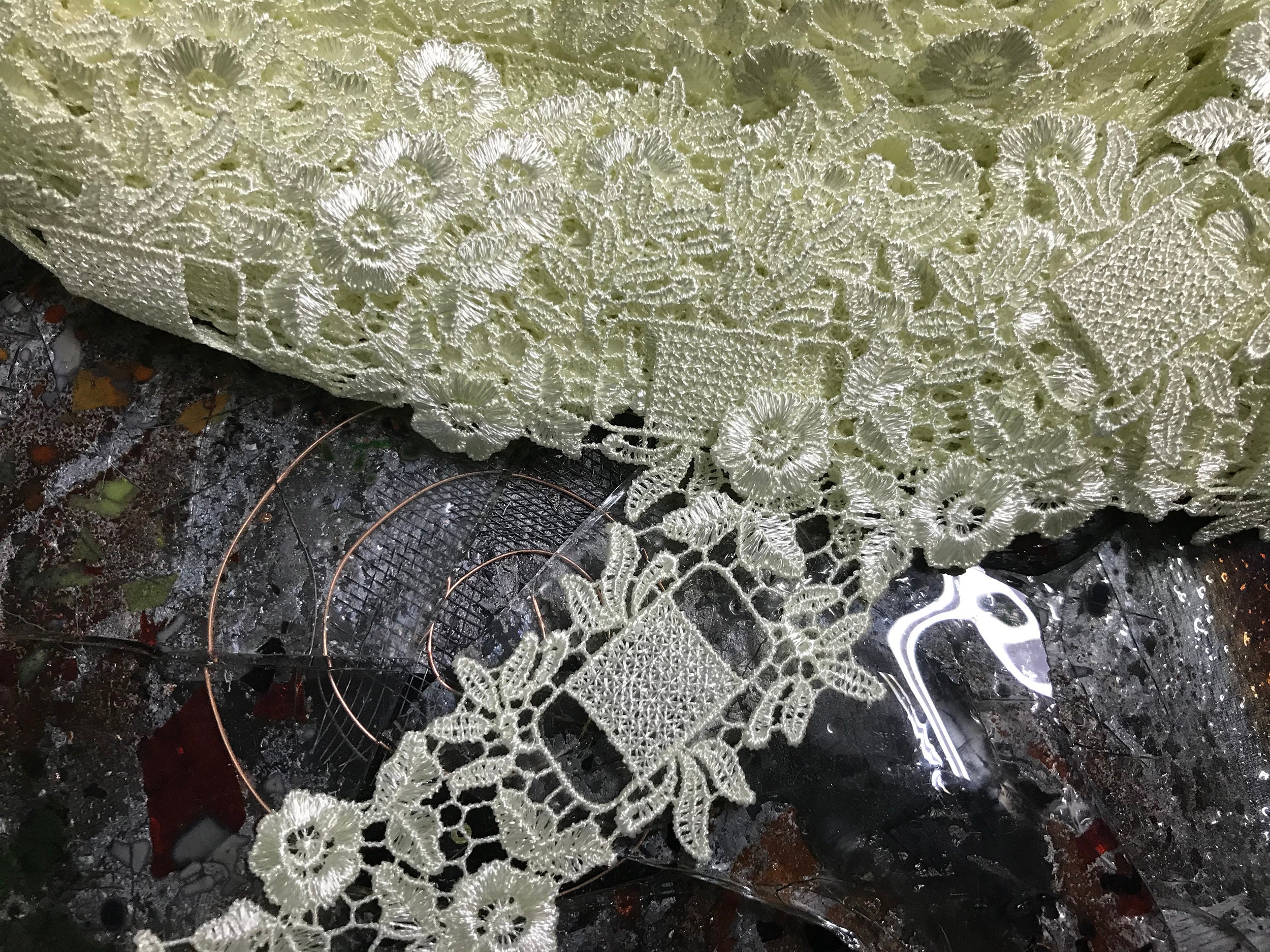 Light Green With Ribbon Insert - Italian Lace - 4 Cm Wide. - Etsy