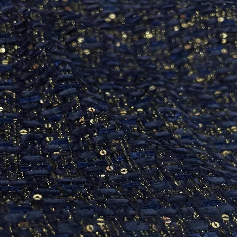 Tweed With Sequins Fabric - Etsy