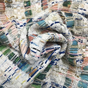 Shades of Pastel Colors With Silk Ribbons - French Tweed - 138 Cm Wide ...