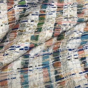 Shades of Pastel Colors With Silk Ribbons - French Tweed - 138 Cm Wide ...