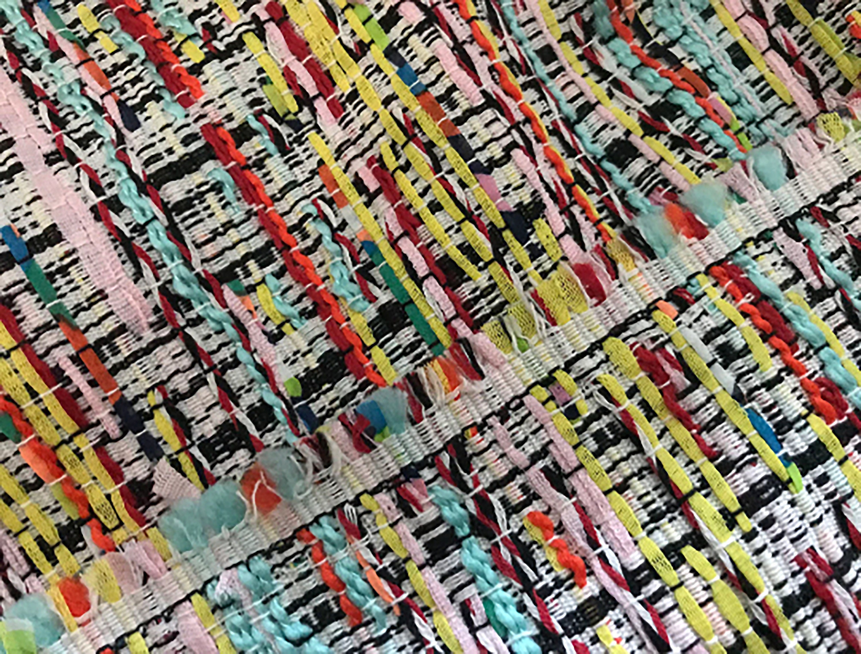 Multi Color W/ribbons French Tweed 150 Cm Wide. - Etsy