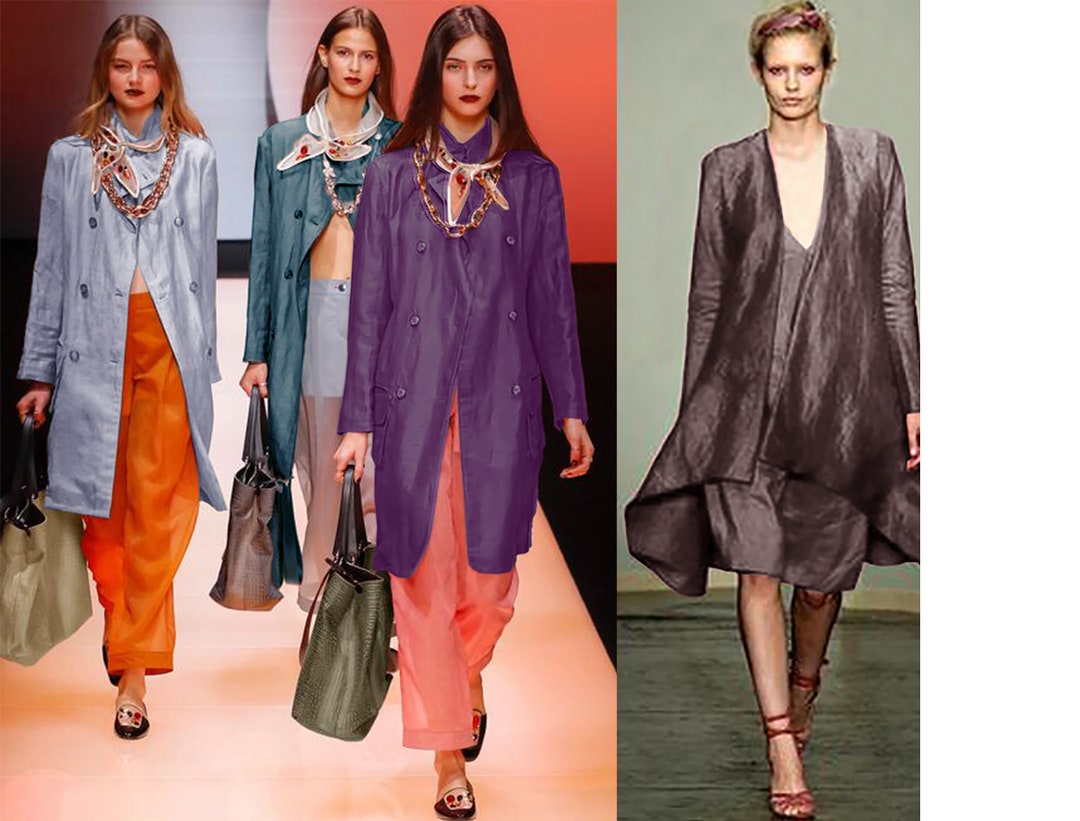 Italian Magic Color Trench Coat Fabric - in 4 Colors. - Etsy