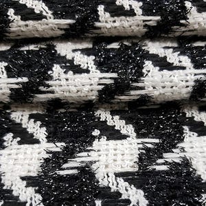 Black and White Houndstooth - Shimmering French Tweed - 150 Cm Wide. - Etsy