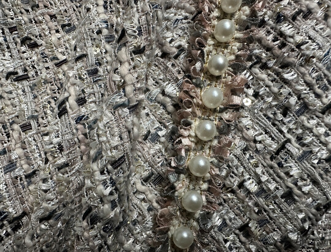 Shades of Mauve/pink, Grey, Black Ribbons W/gold Thread and Sequins ...