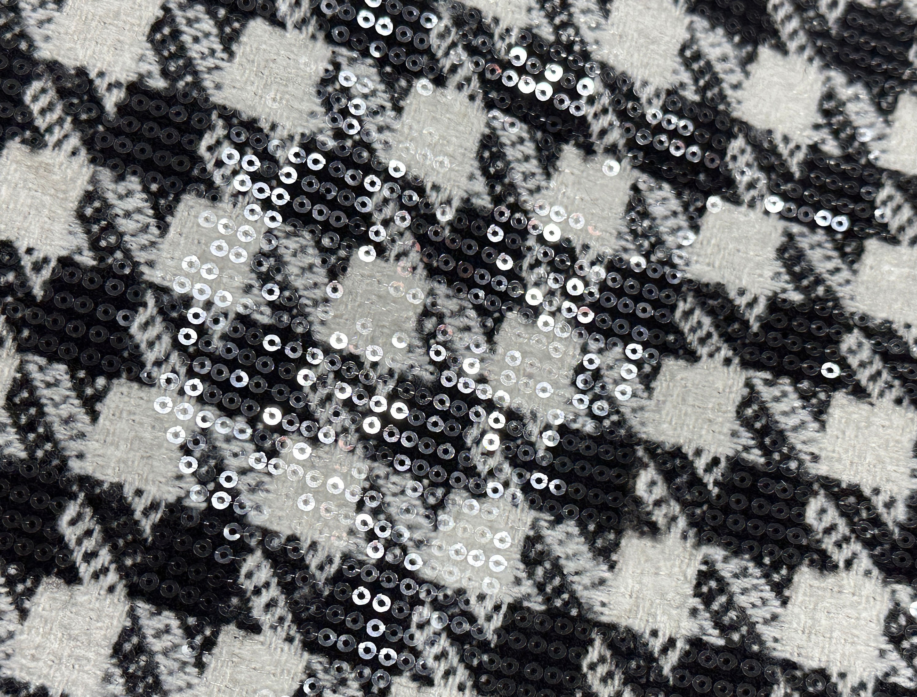 Black and White Houndstooth Pattern - French Tweed - 146 Cm Wide. - Etsy
