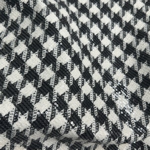 Black and White Houndstooth Pattern - French Tweed - 146 Cm Wide. - Etsy