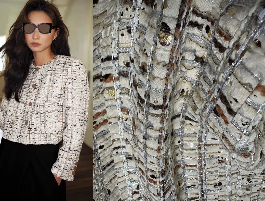 Semi Hand Made Multi Color Silk Ribbons W/metallic Print and Sequins in ...