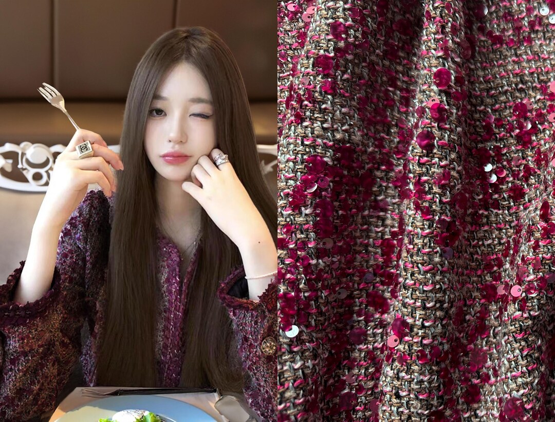 Tan/white/black W/all Over Rose Sequins and Clear Lurex , 148 Cm Wide ...