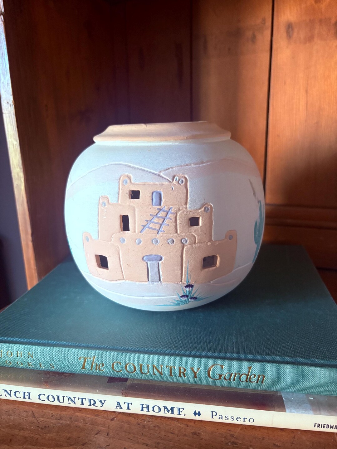 Hand-painted Southwestern Light-up Pueblo Pottery | Desert Village ...
